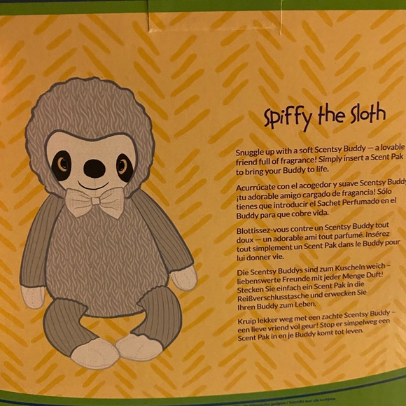 Scentsy | Toys | Spiffy The Sloth Scentsy Buddy | Poshmark